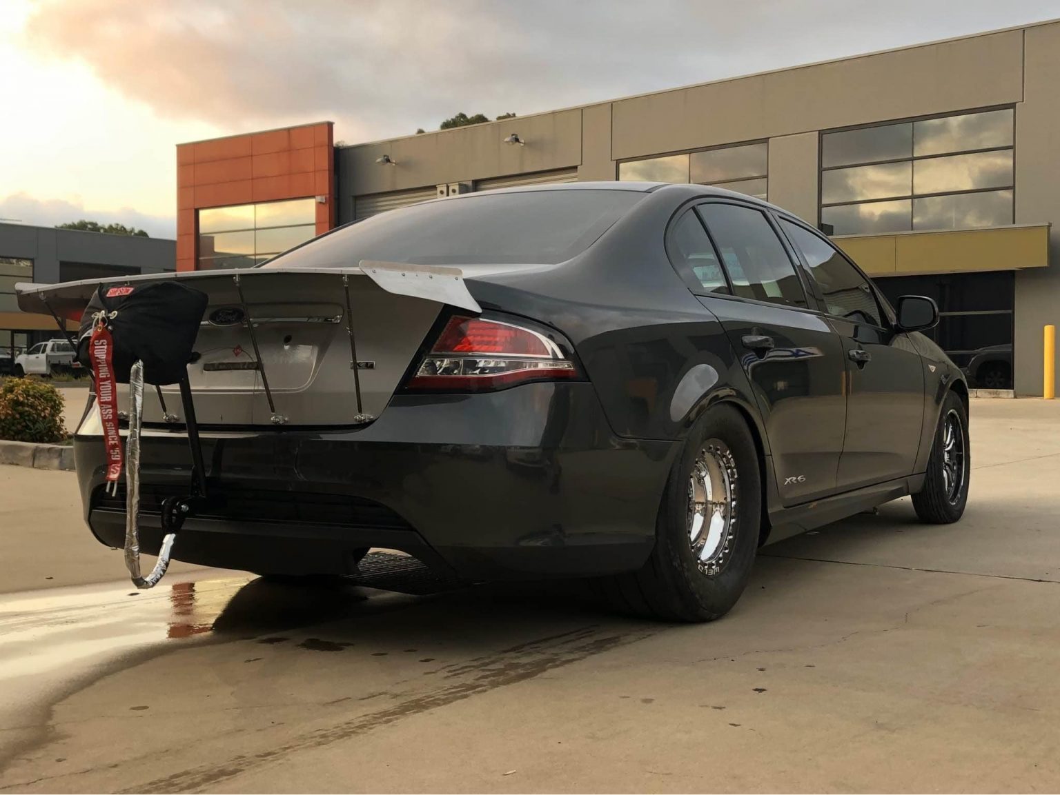 Barra Falcon street car with Pro Mod turbo set to fly on 275s - Drag ...