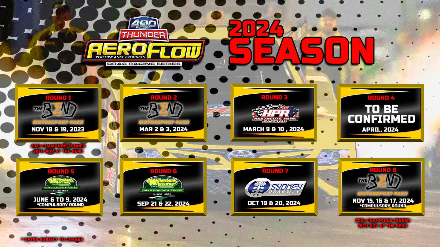 2024 CALENDAR UNVEILED FOR THE 400 THUNDER AEROFLOW DRAG RACING SERIES ...